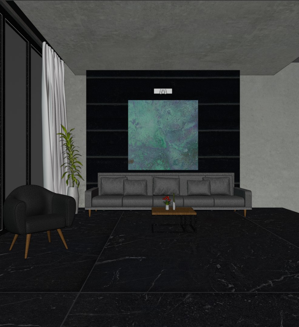 Photorealistic Living Room - Blender 3D model - TurboSquid 2112518