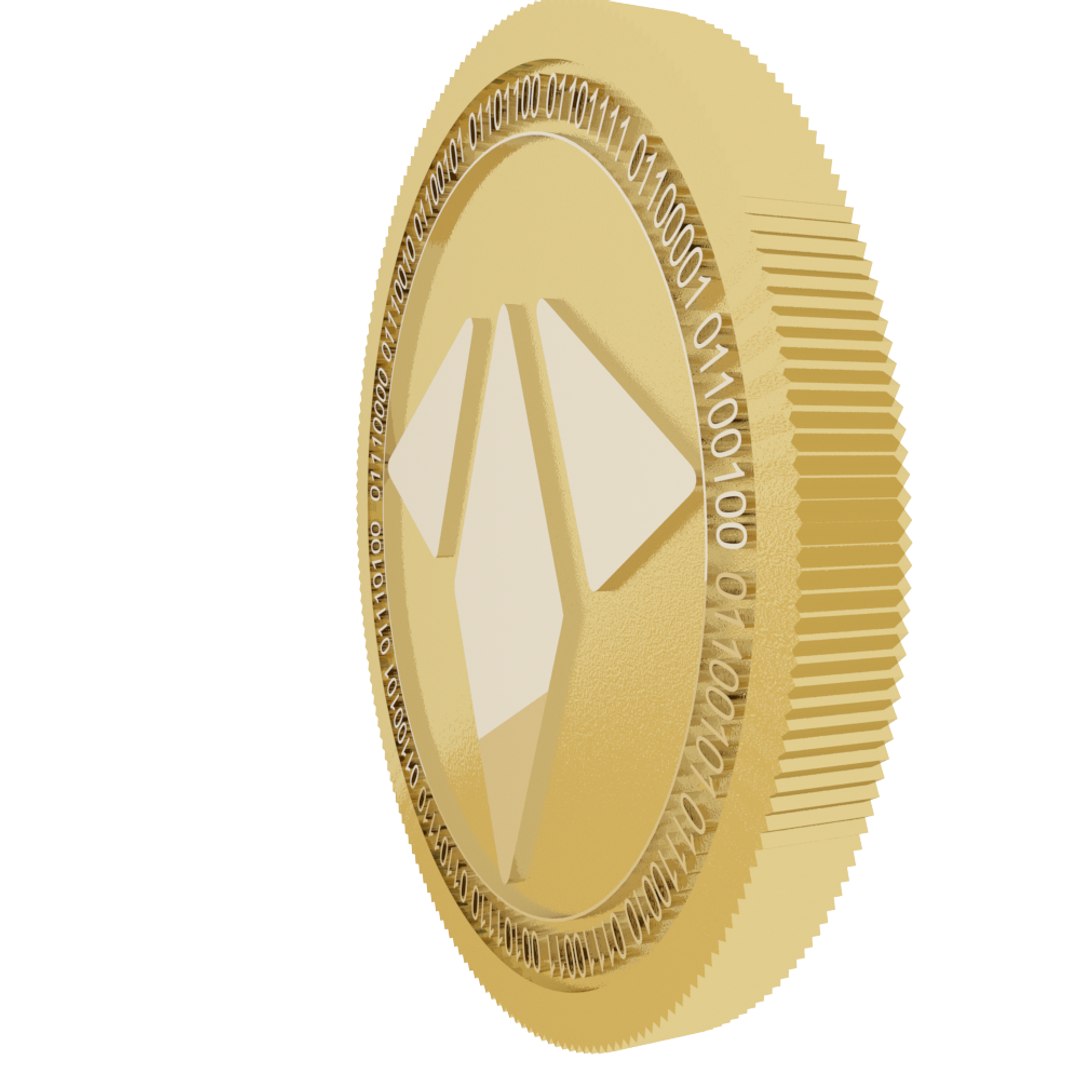 Rae token gold coin 3D model - TurboSquid 1625029