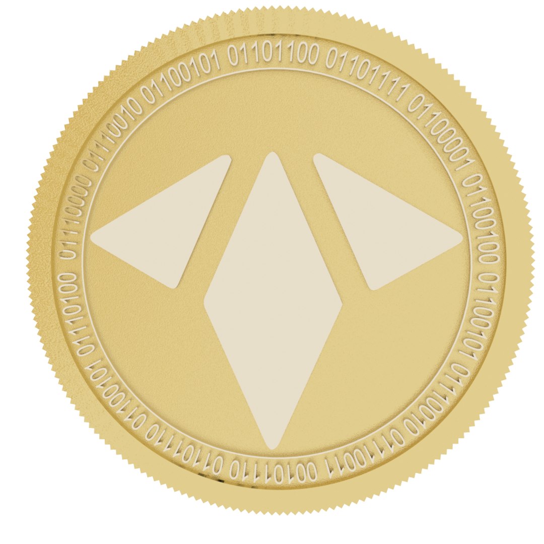 Rae token gold coin 3D model - TurboSquid 1625029