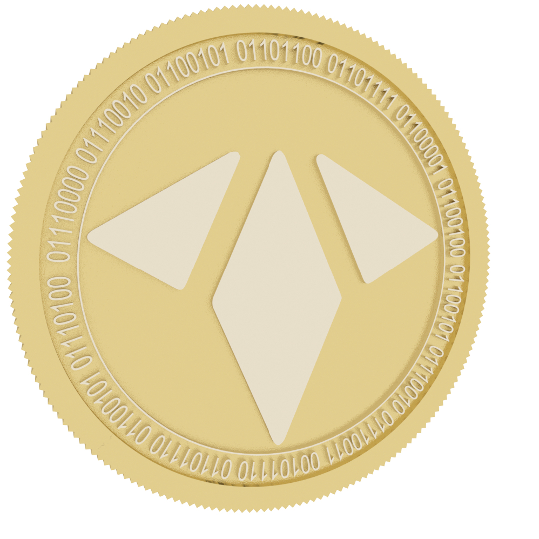 Rae token gold coin 3D model - TurboSquid 1625029