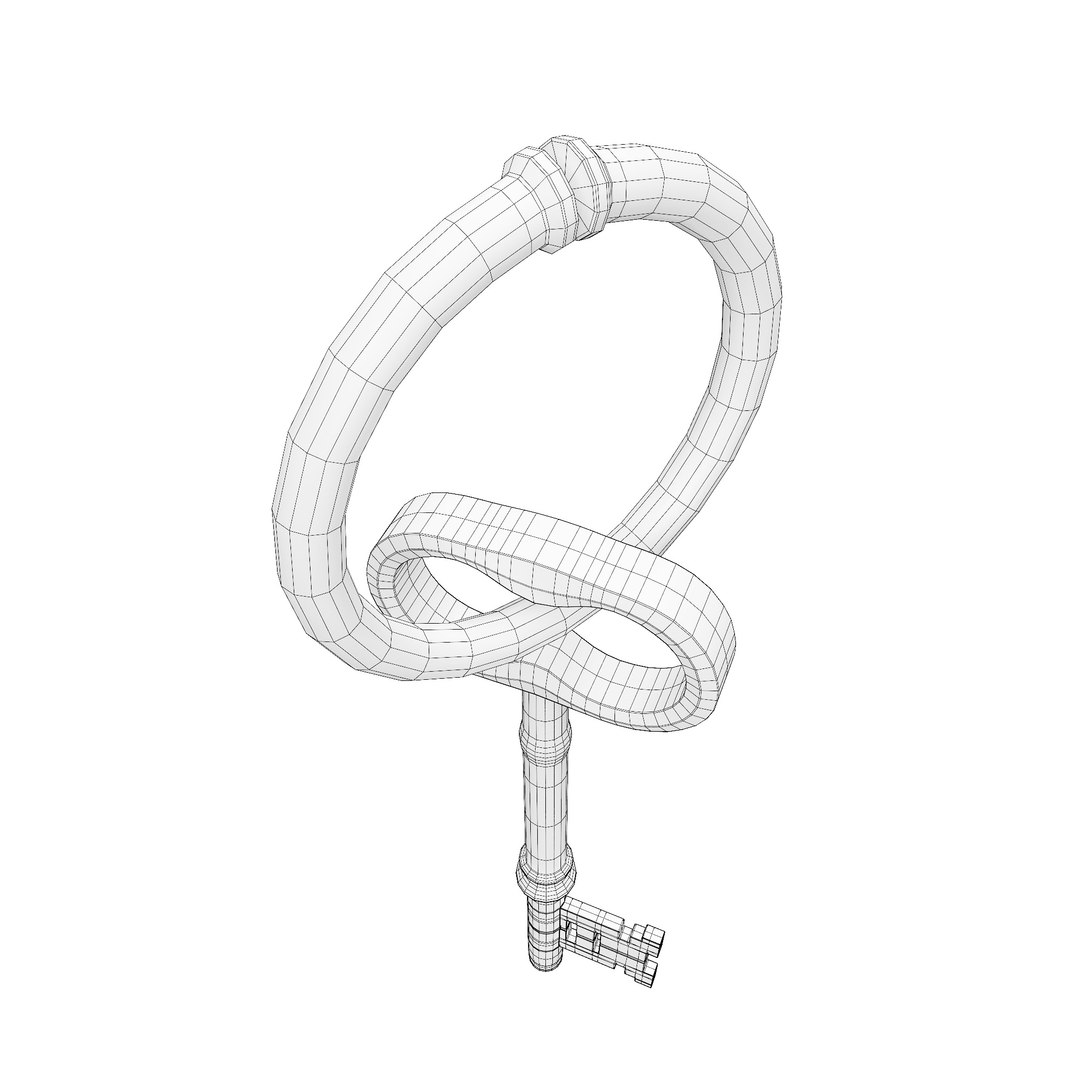 Brass Door Key Model - TurboSquid 1976554