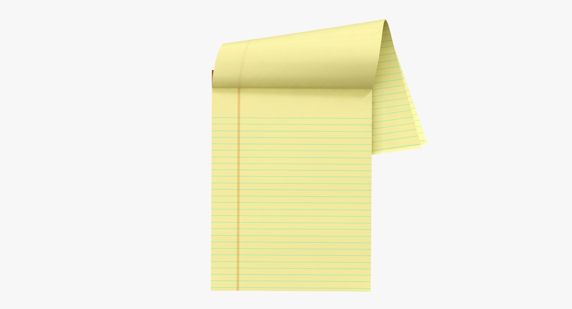 Blank Yellow Legal Pad 3D Model - TurboSquid 1259583