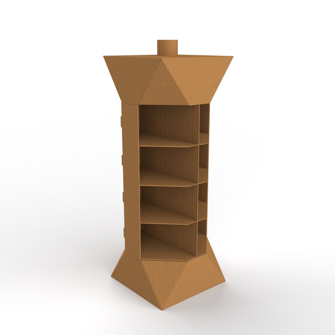 Point Of Sale Cardboard Display Stand 3D Model - TurboSquid 2334686