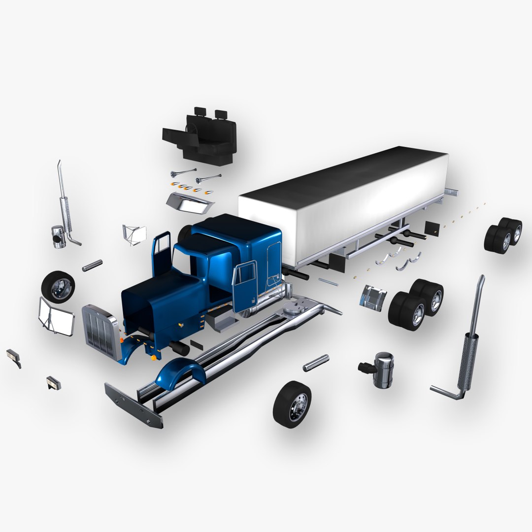 C4d 359 Box Trailer Truck