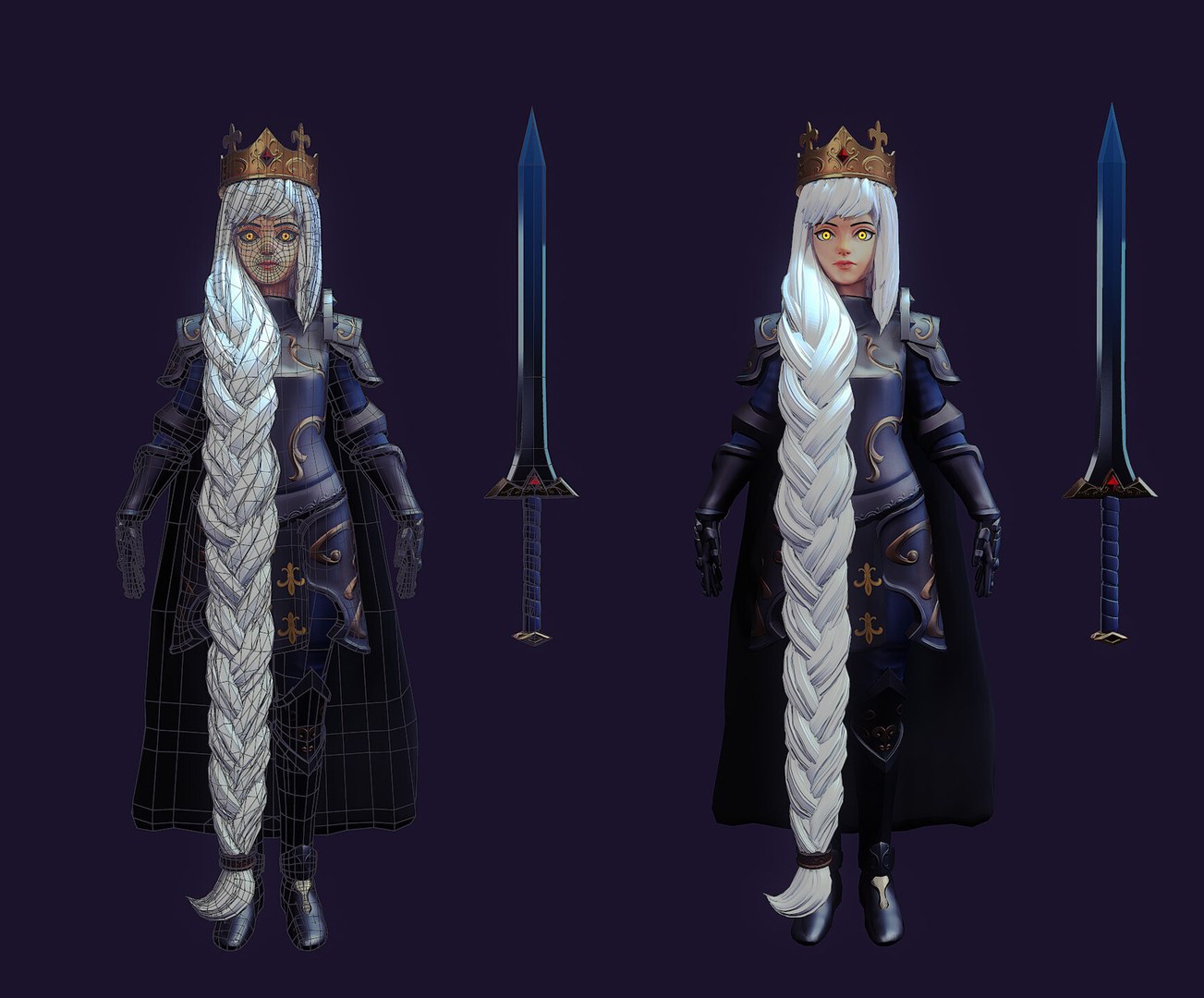 3D Model Queen Arthur Anim Rig - TurboSquid 2139368