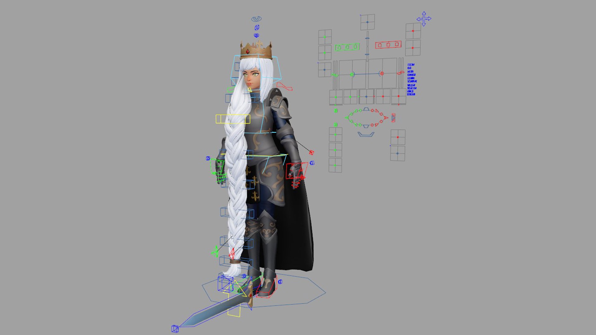 3D Model Queen Arthur Anim Rig - TurboSquid 2139368