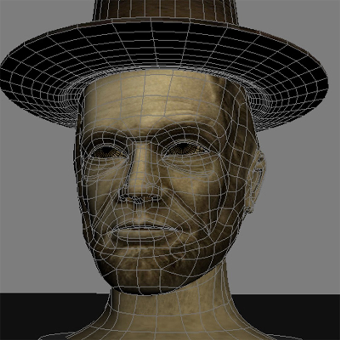 3d Head President Abraham Model