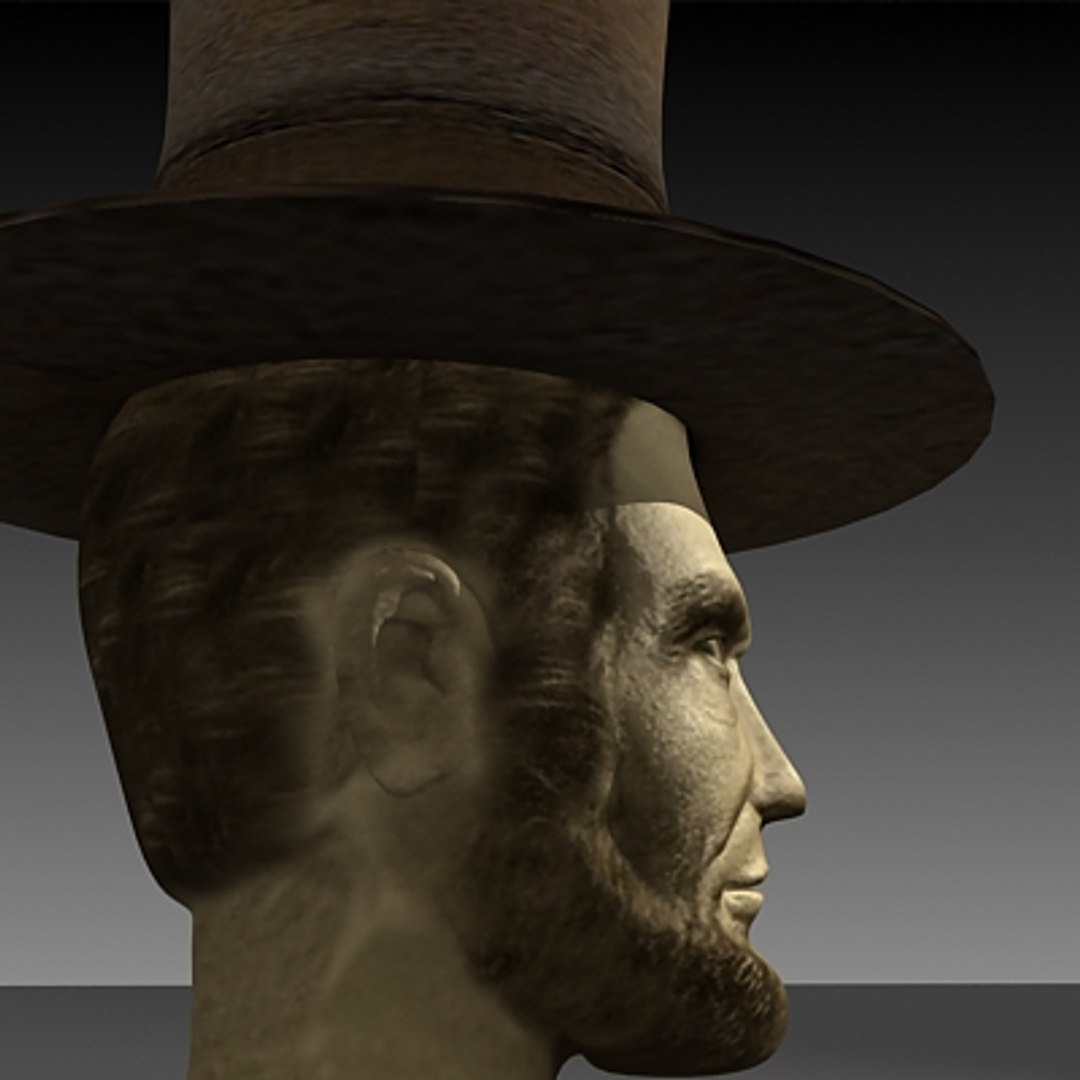 3d Head President Abraham Model