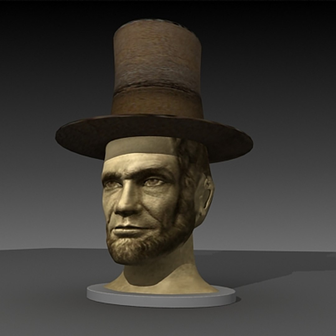 3d Head President Abraham Model