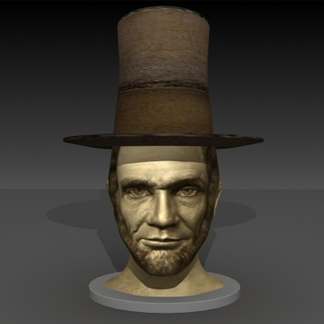 3d Head President Abraham Model