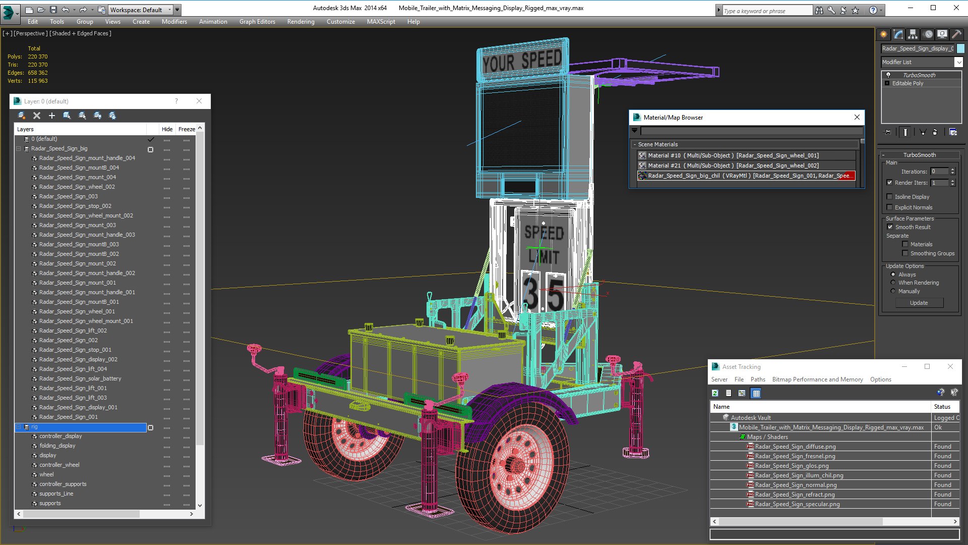 Mobile trailer matrix messaging 3D model - TurboSquid 1632519