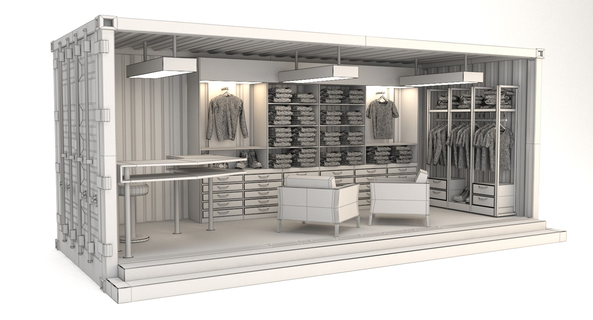 3D Container Store - TurboSquid 1230247