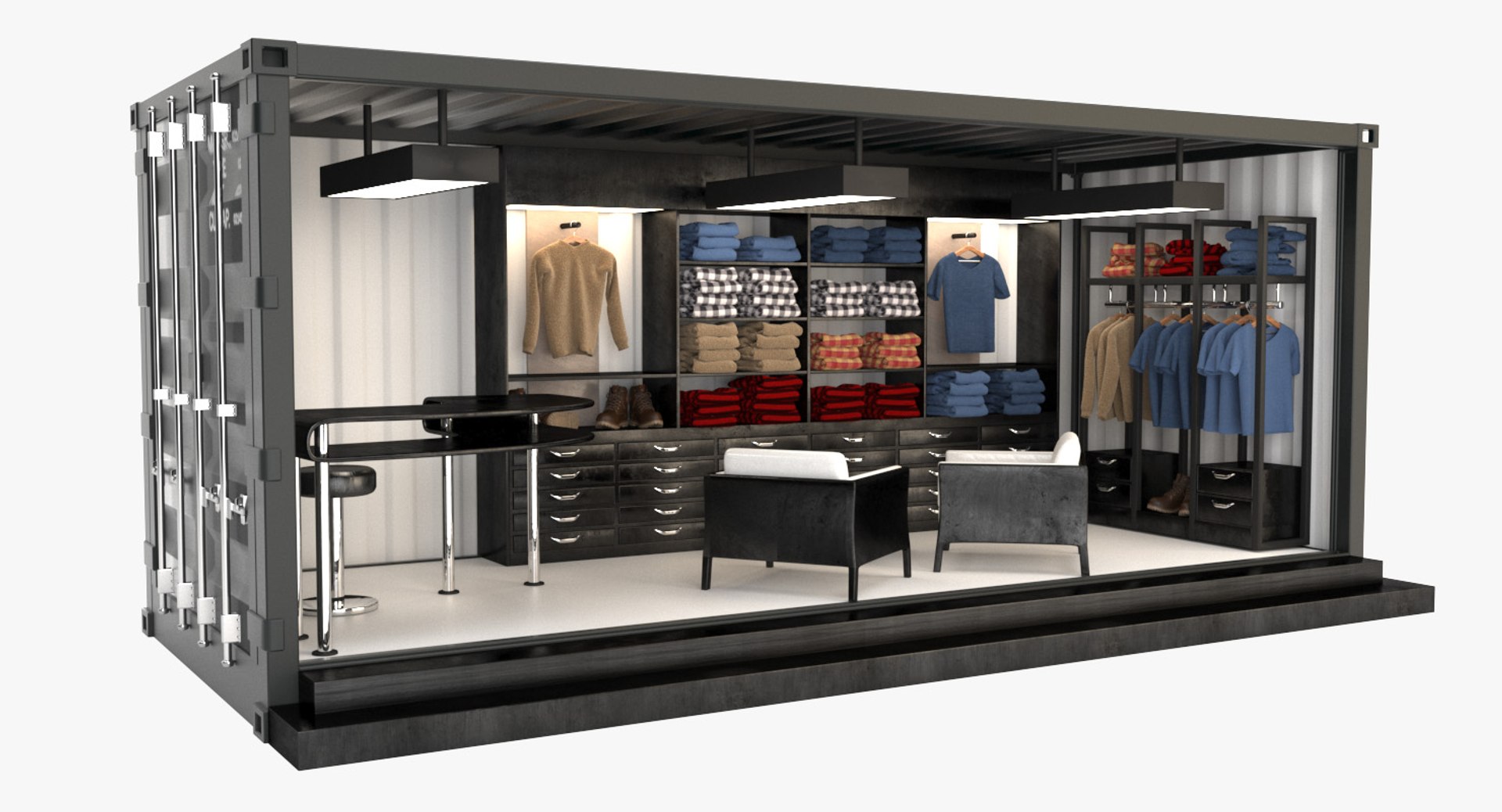 3D Container Store - TurboSquid 1230247