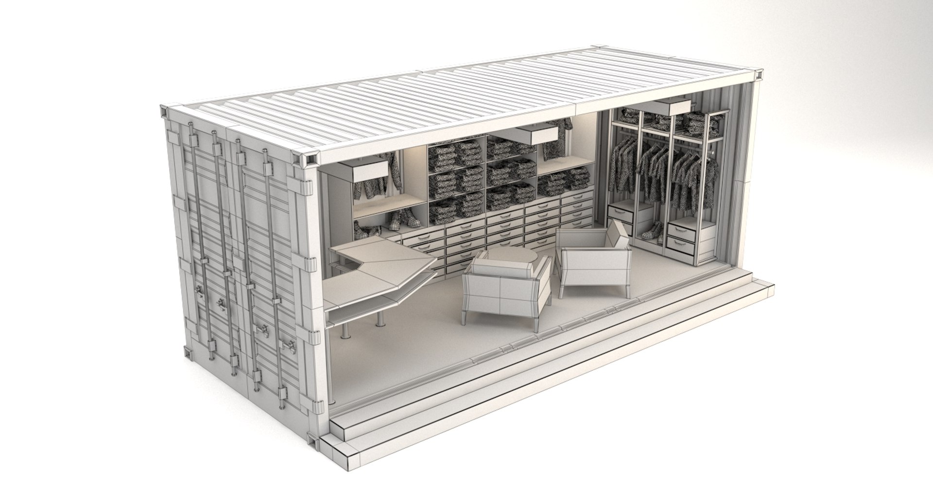 3D Container Store - TurboSquid 1230247