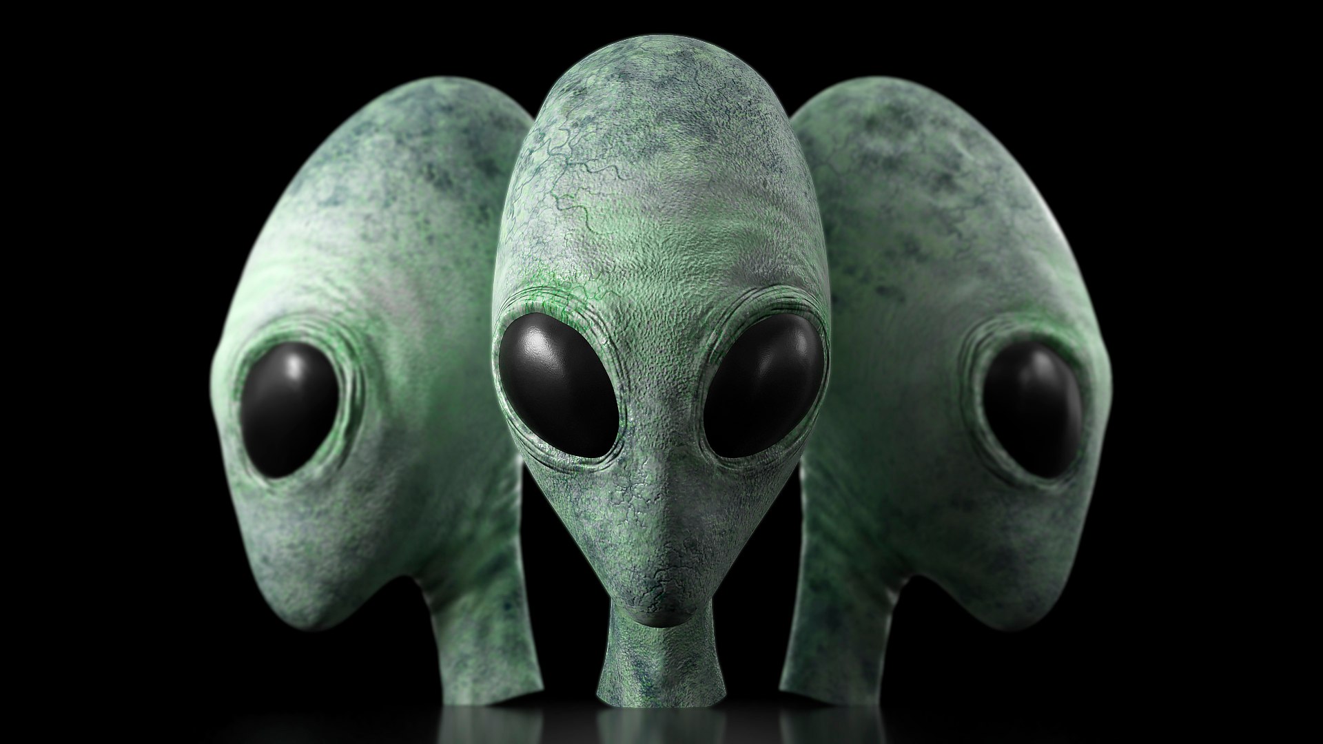 Green Alien Head 3D Model - TurboSquid 1628925