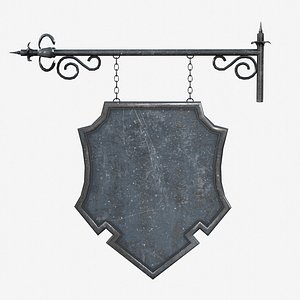 3d model cast iron signboard
