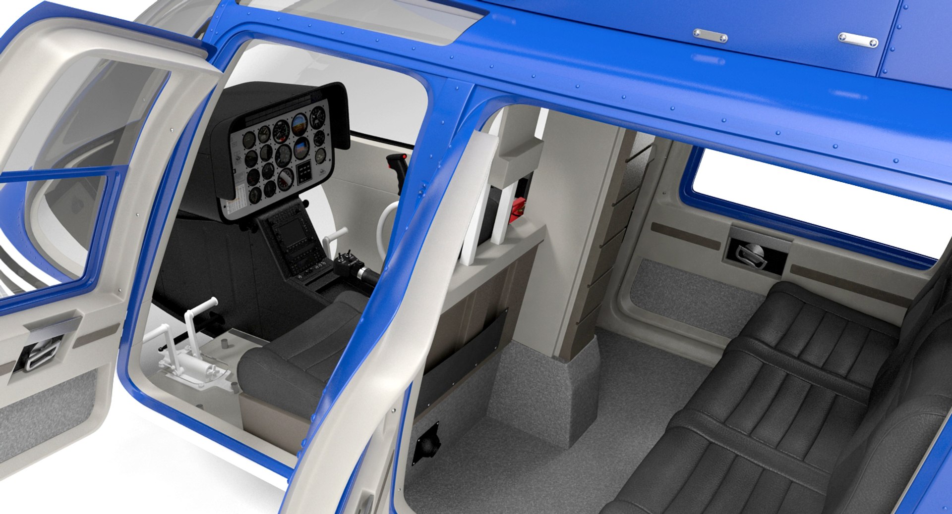 Bell 206 Jetranger 3d Model