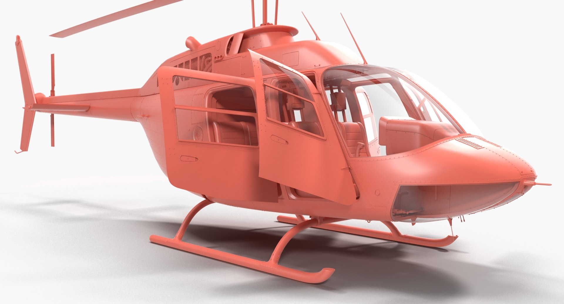 Bell 206 Jetranger 3d Model