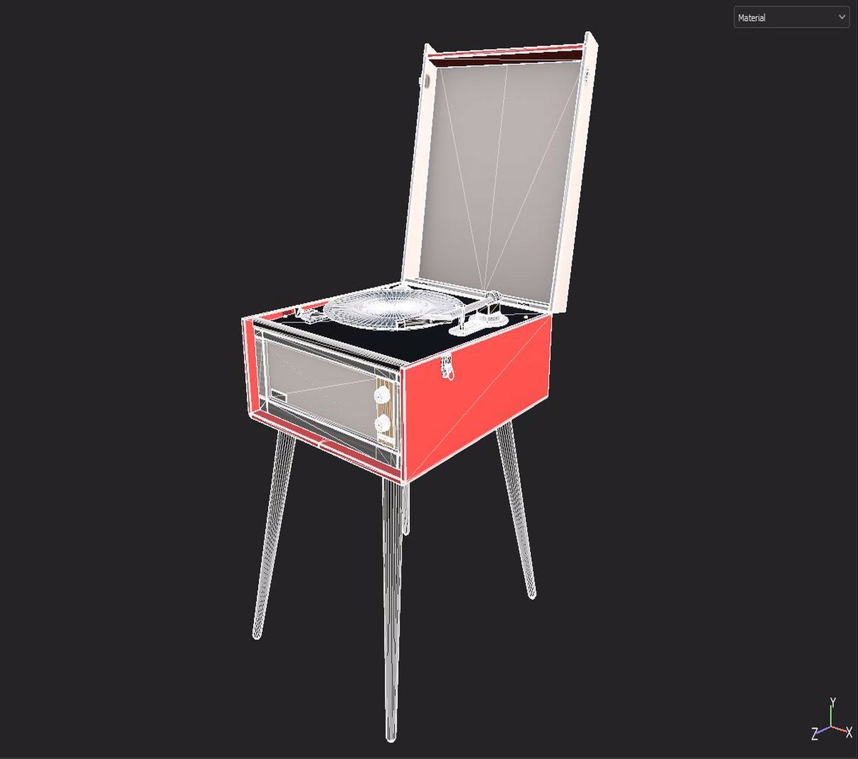Record Player Model - TurboSquid 2033421