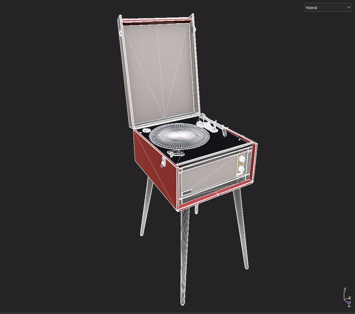 Record Player Model - TurboSquid 2033421