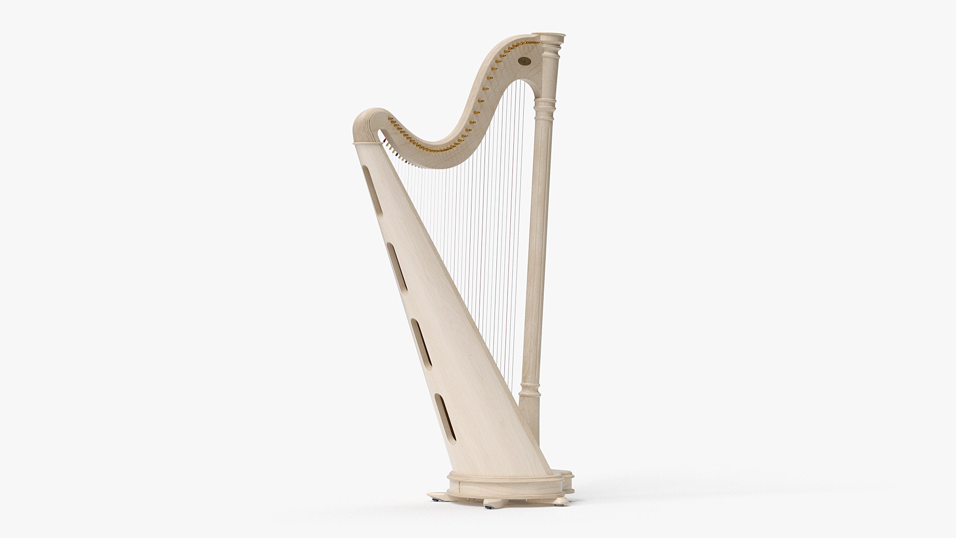 3D Model Realistic Lever Harp - TurboSquid 1557122