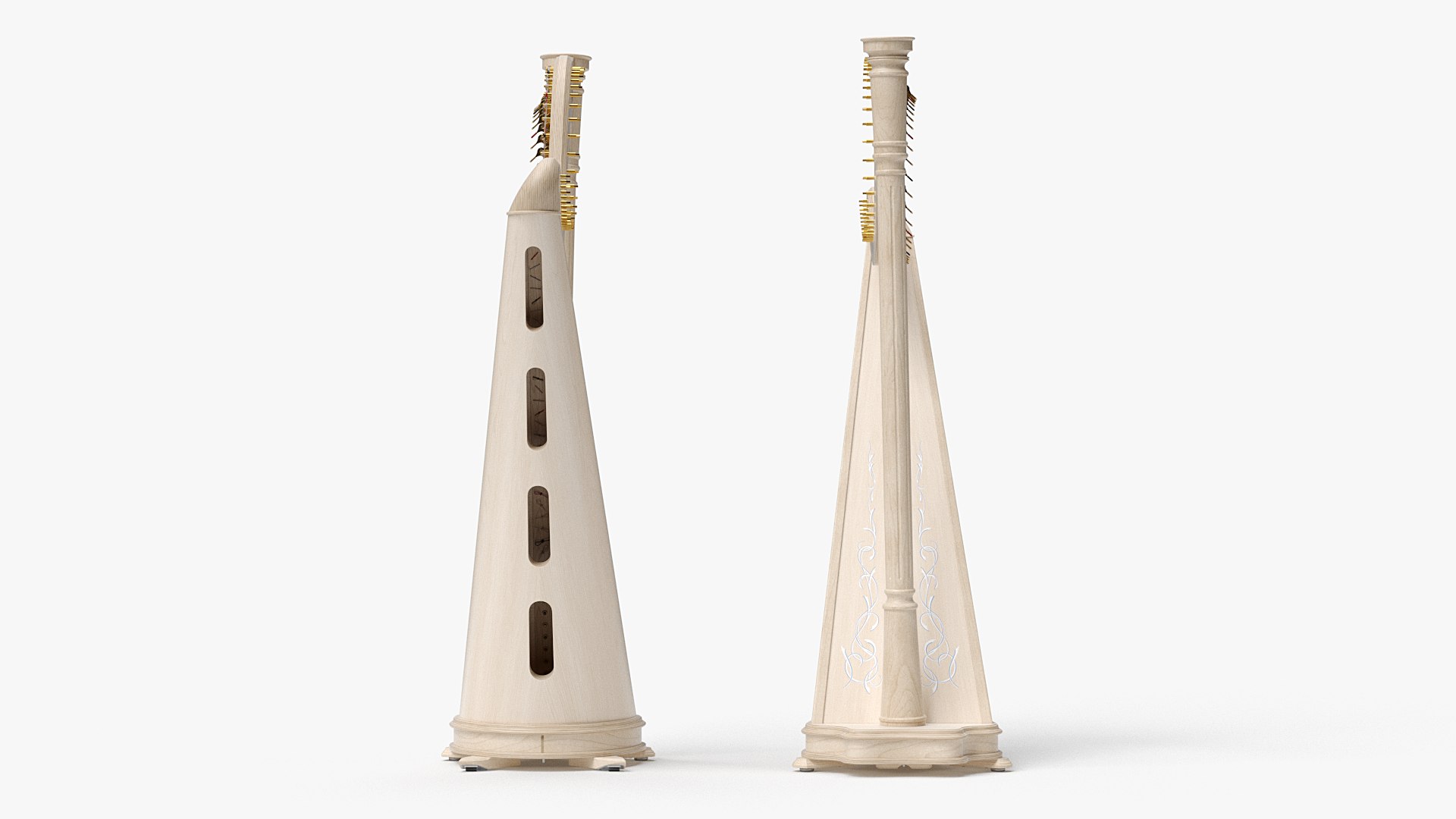 3D Model Realistic Lever Harp - TurboSquid 1557122