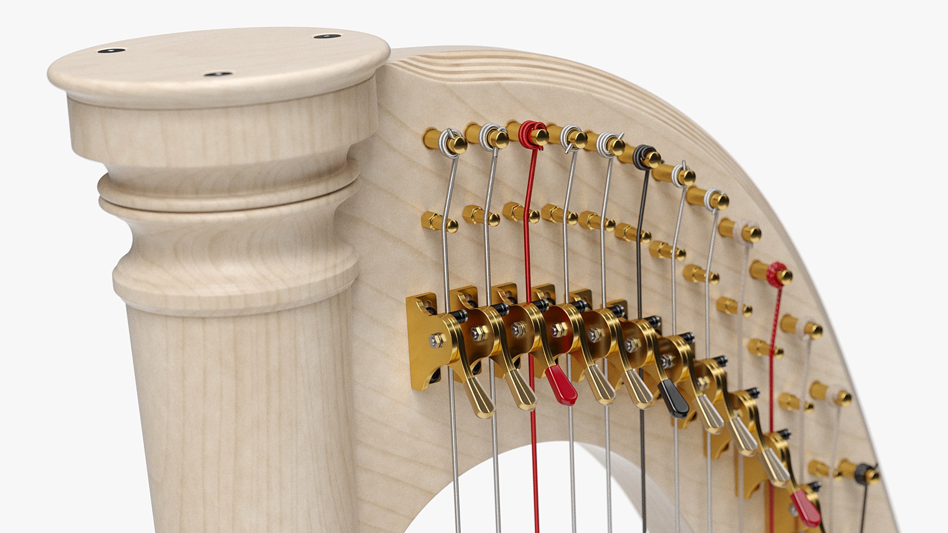 3D Model Realistic Lever Harp - TurboSquid 1557122