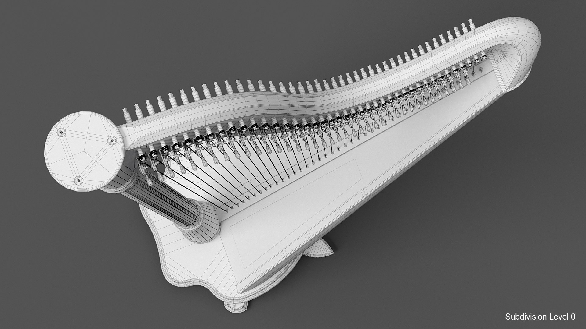 3D Model Realistic Lever Harp - TurboSquid 1557122