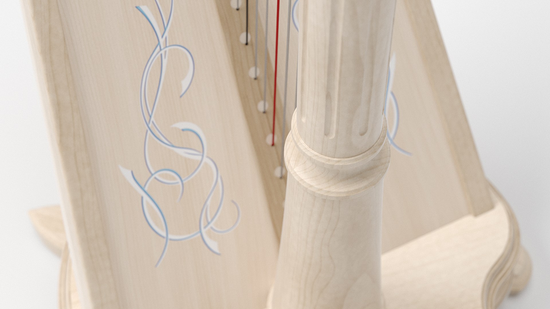 3D Model Realistic Lever Harp - TurboSquid 1557122