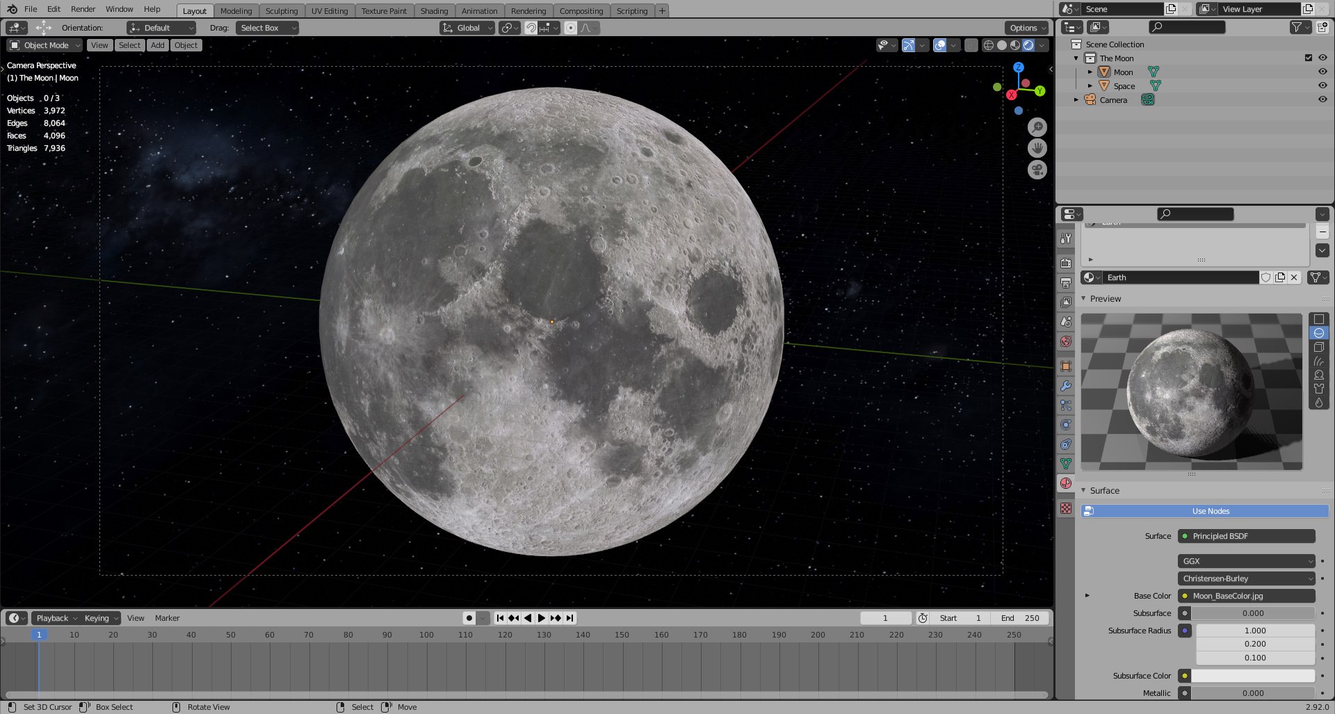 3D Model 8K Moon - TurboSquid 1730222