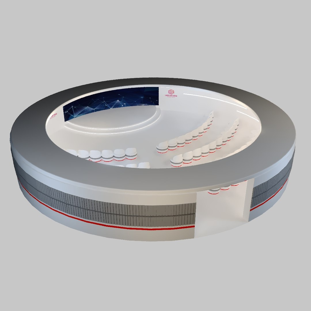 Breakout Stage - Set Design Round Area Seating Stage 3D Model ...