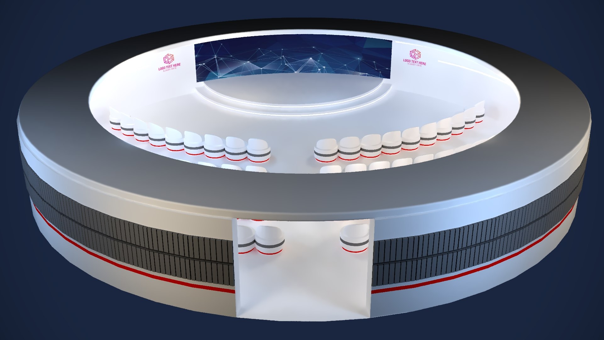 Breakout Stage - Set Design Round Area Seating Stage 3D Model ...