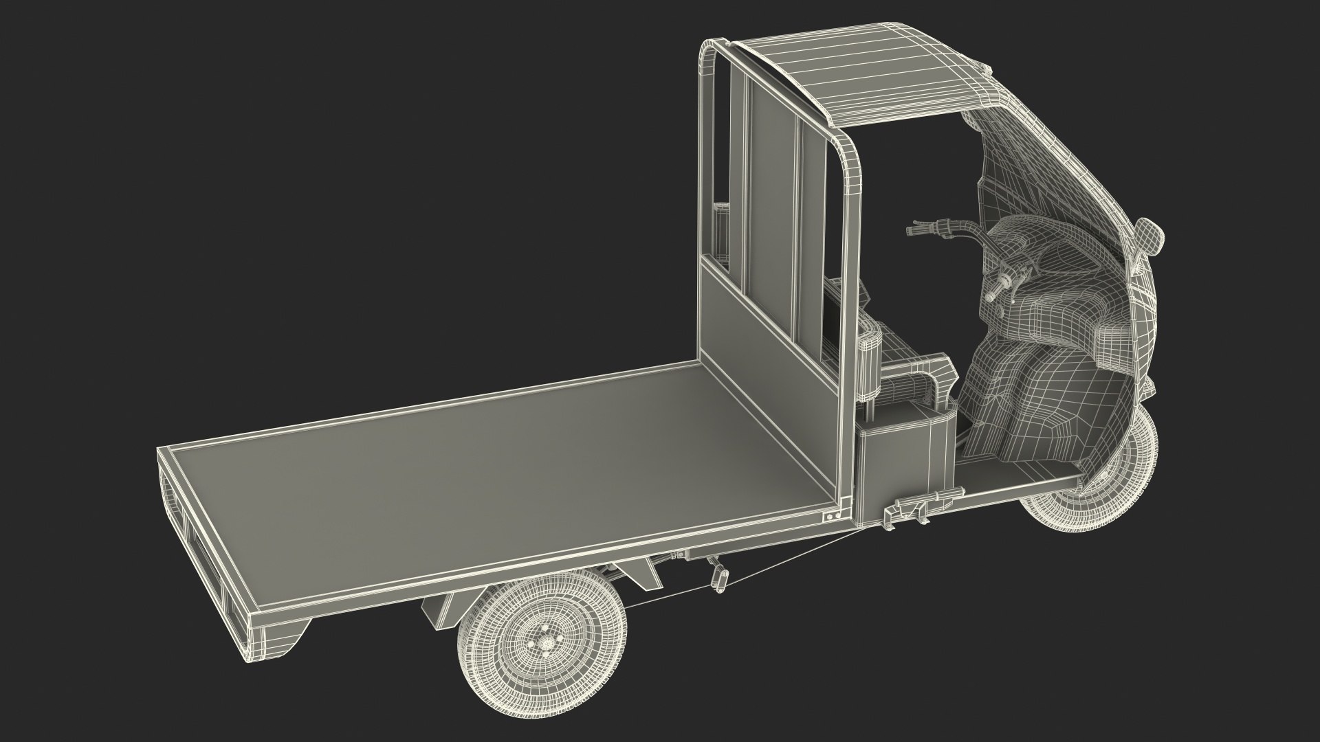 Wheeler Cargo Rickshaw 3D - TurboSquid 1587705