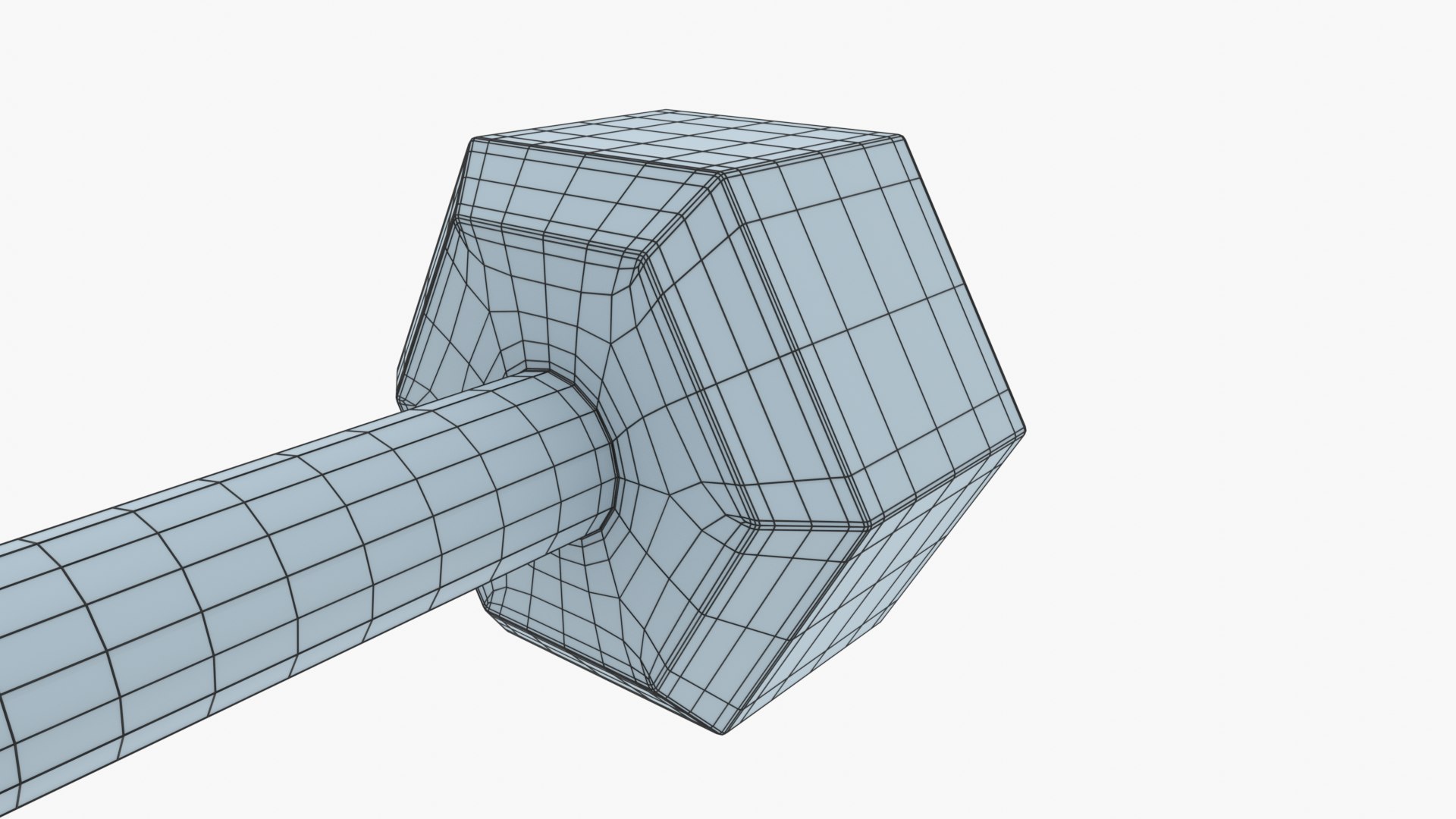 Hexagonal Dumbbell 3D Model - TurboSquid 2067906