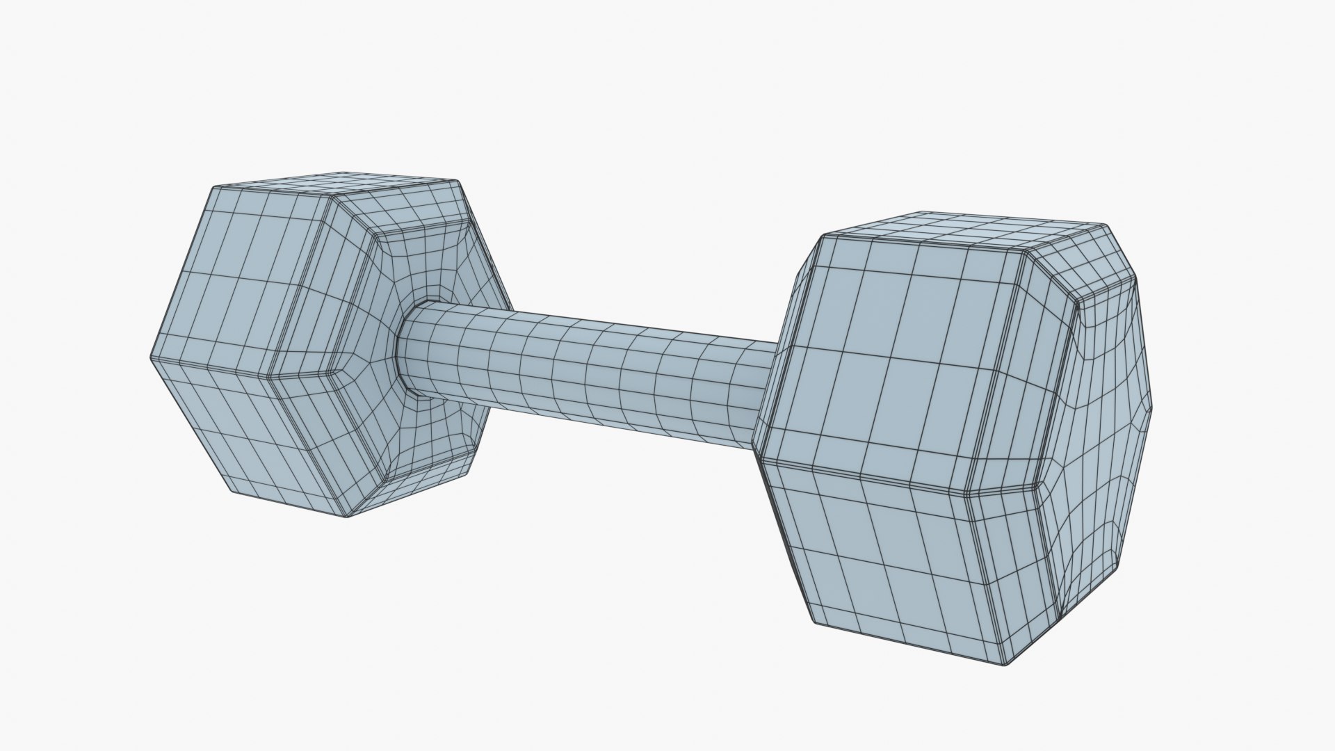 Hexagonal Dumbbell 3D Model - TurboSquid 2067906