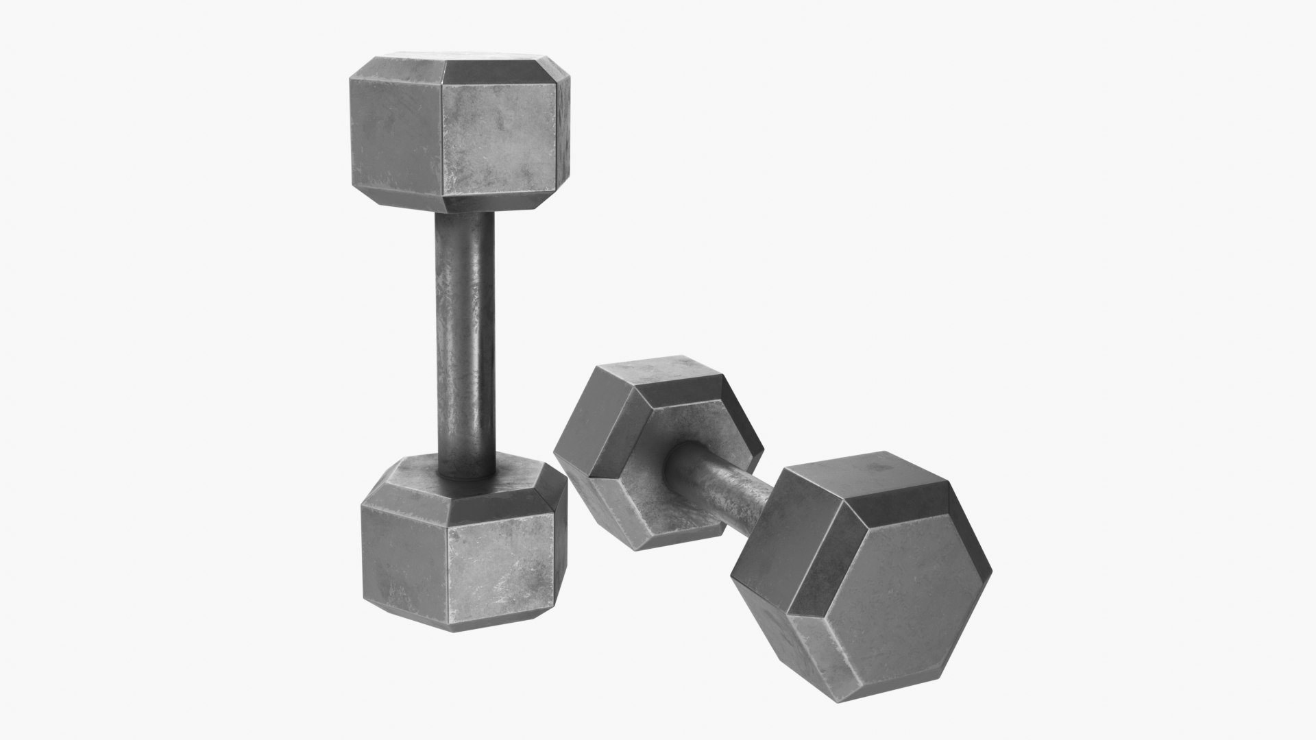 Hexagonal Dumbbell 3D Model - TurboSquid 2067906
