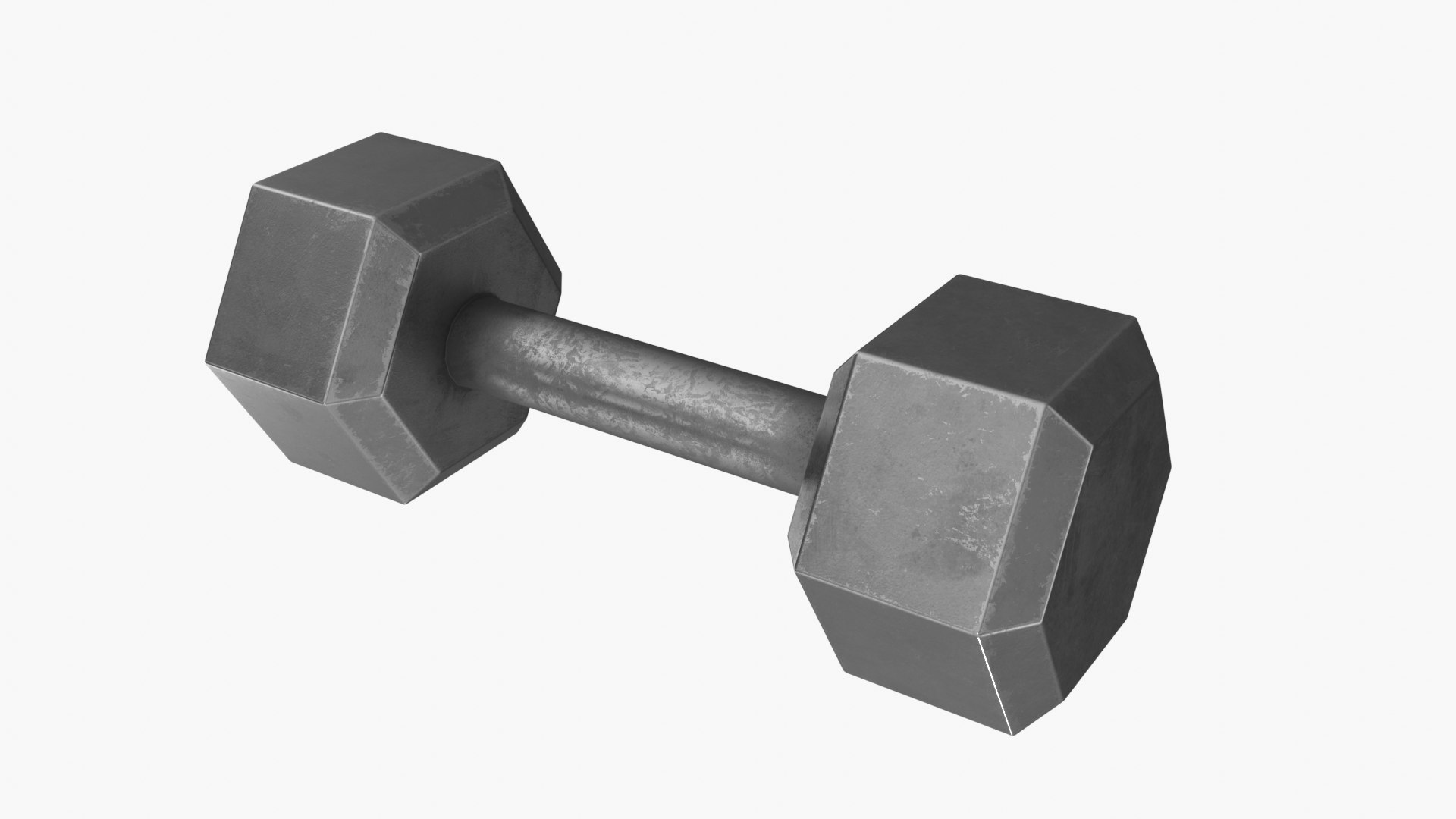 Hexagonal Dumbbell 3D Model - TurboSquid 2067906