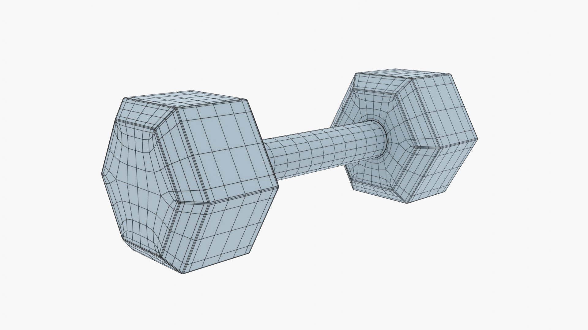 Hexagonal Dumbbell 3D Model - TurboSquid 2067906
