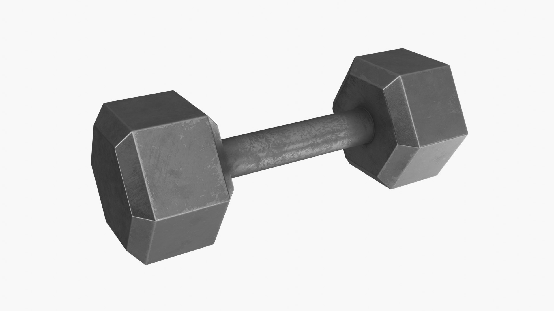 Hexagonal Dumbbell 3D Model - TurboSquid 2067906