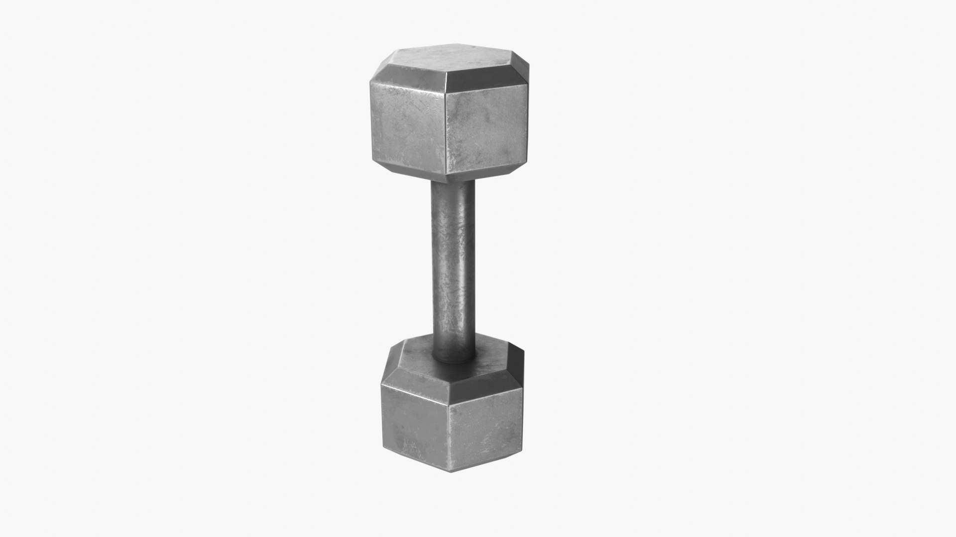 Hexagonal Dumbbell 3D Model - TurboSquid 2067906