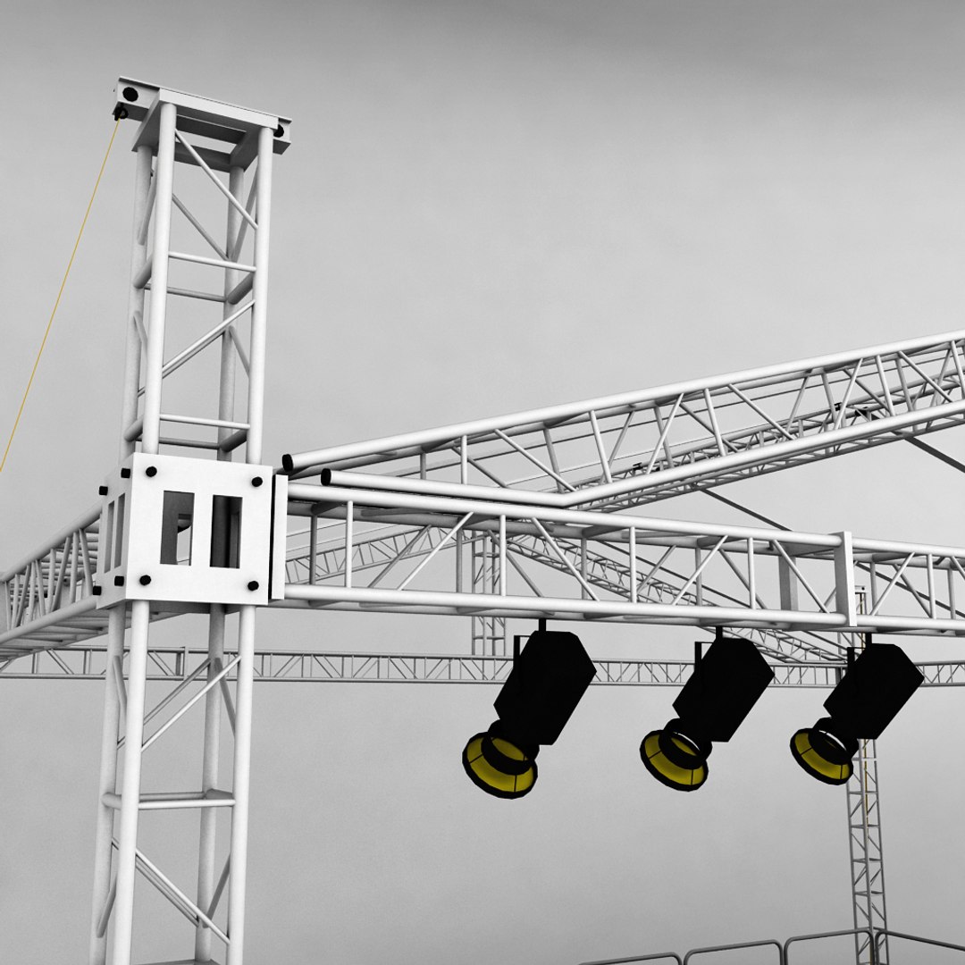 Music Stage Platform Scaffolding 3d Model