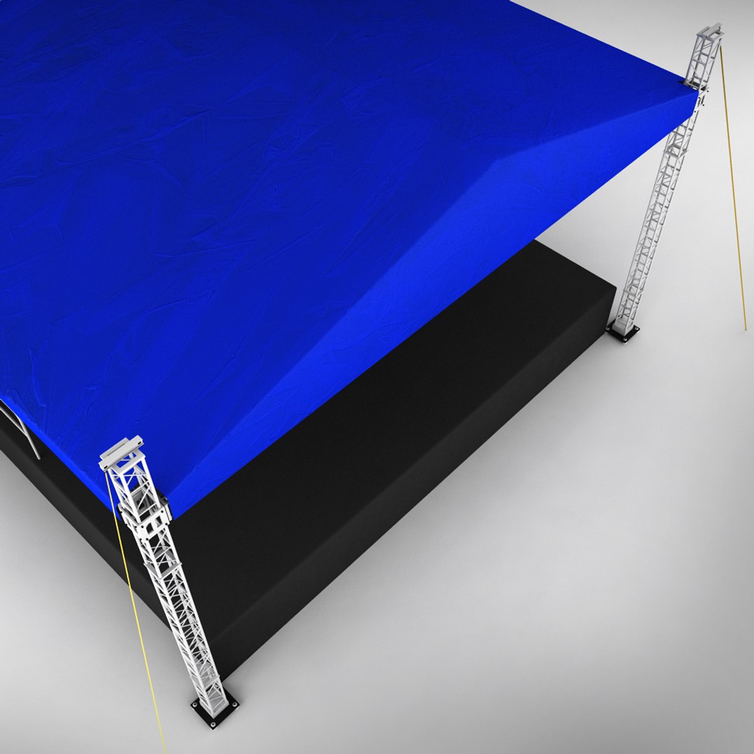 Music Stage Platform Scaffolding 3d Model