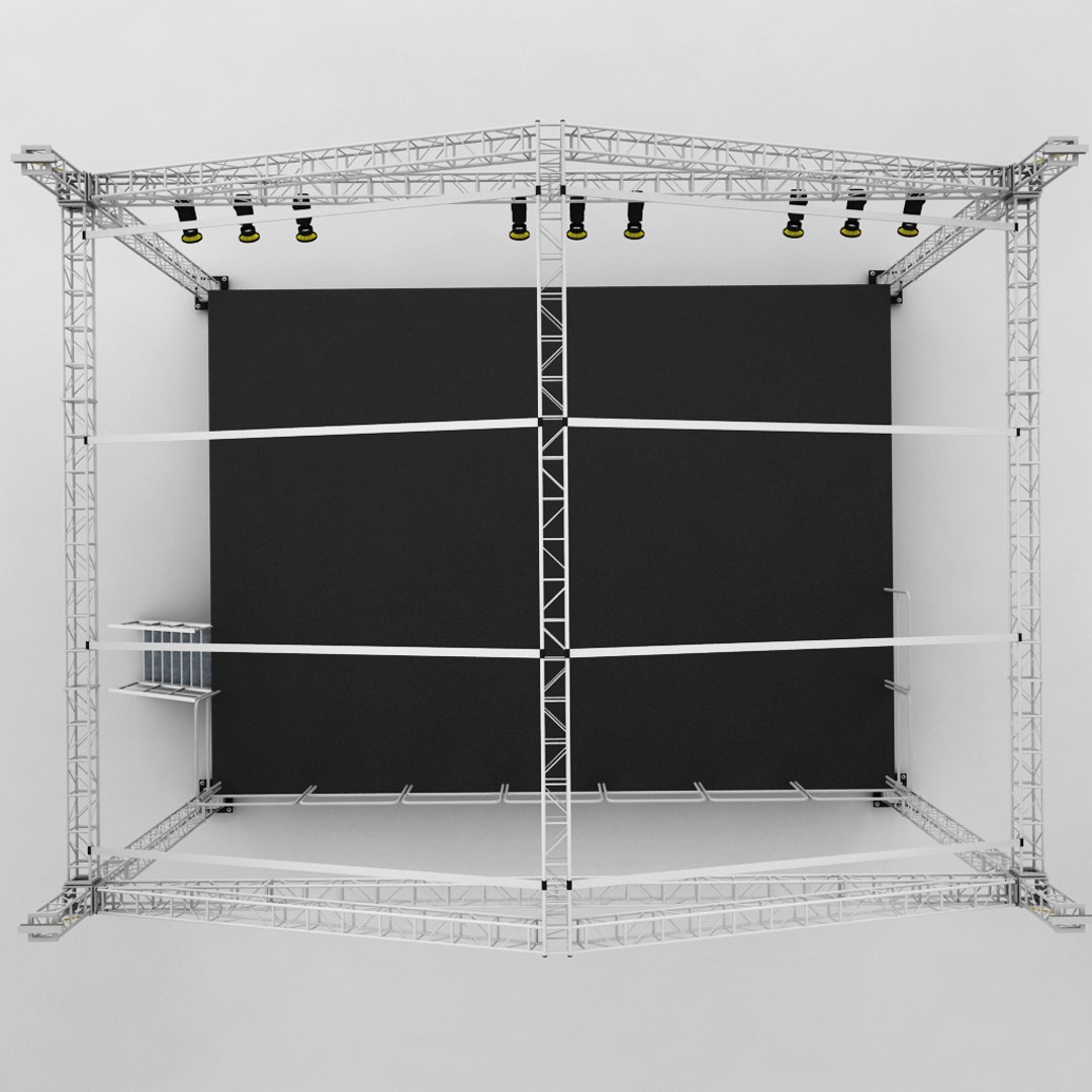 Music Stage Platform Scaffolding 3d Model