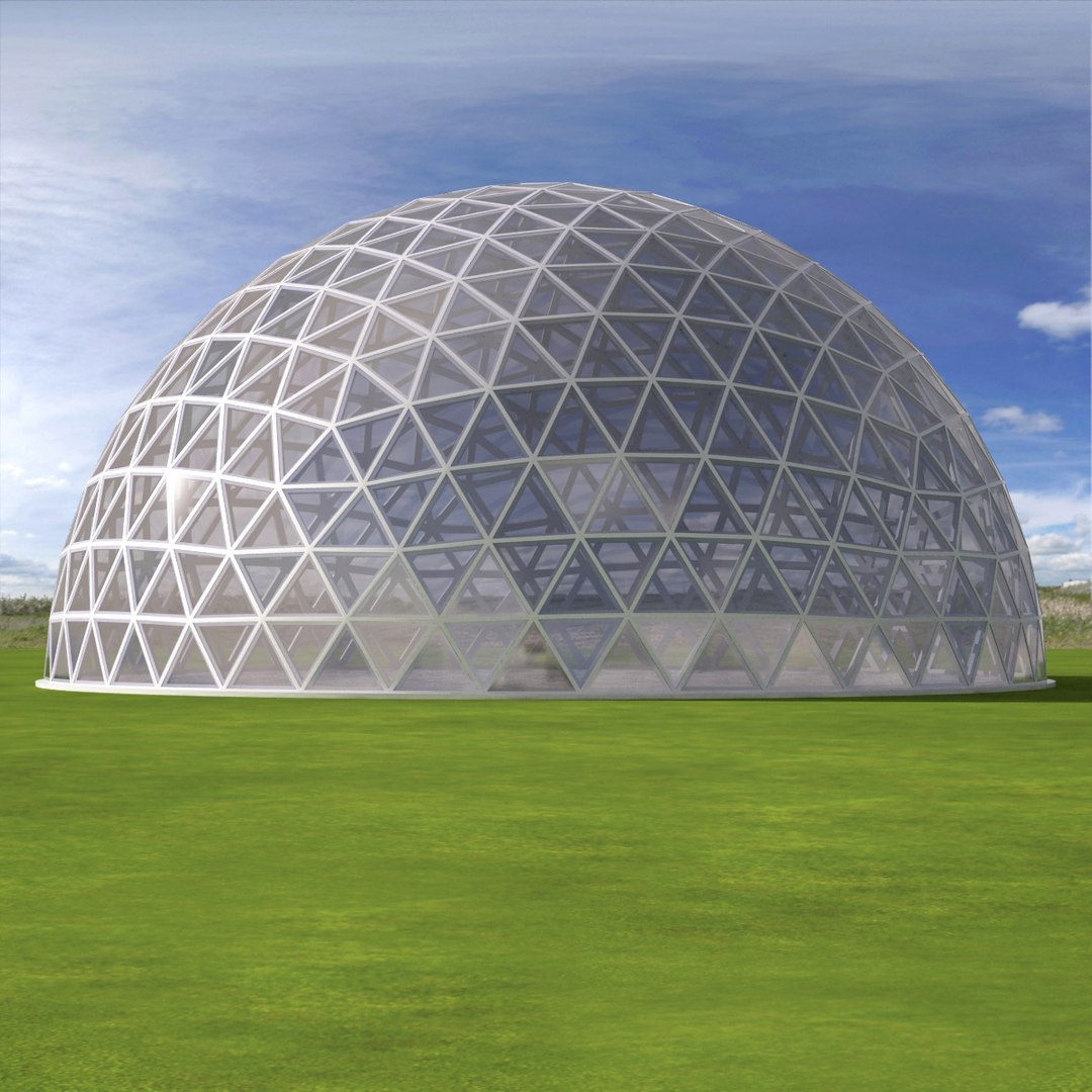 3d model geodesic dome 8th frequency