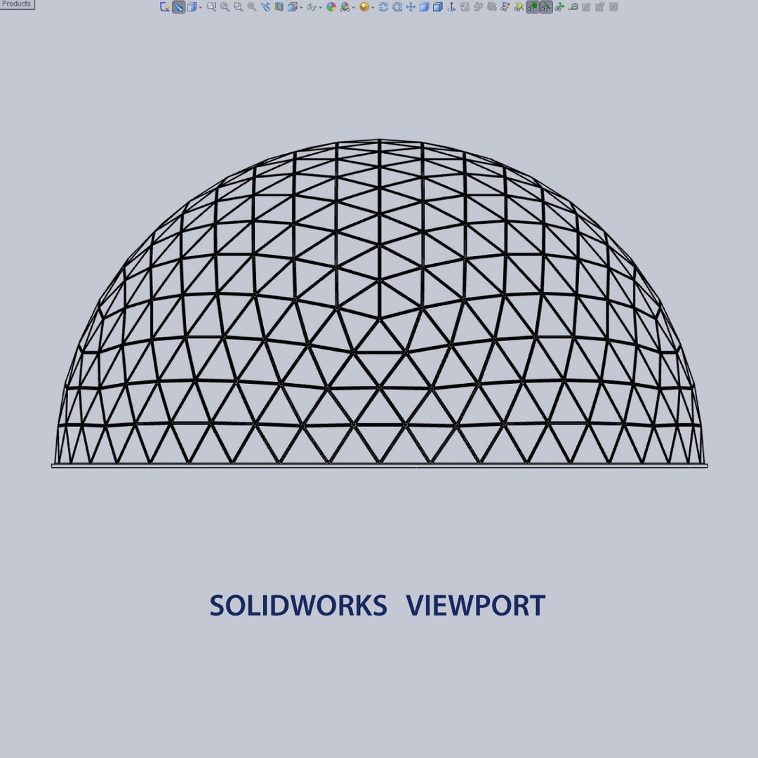 3d Model Geodesic Dome 8th Frequency