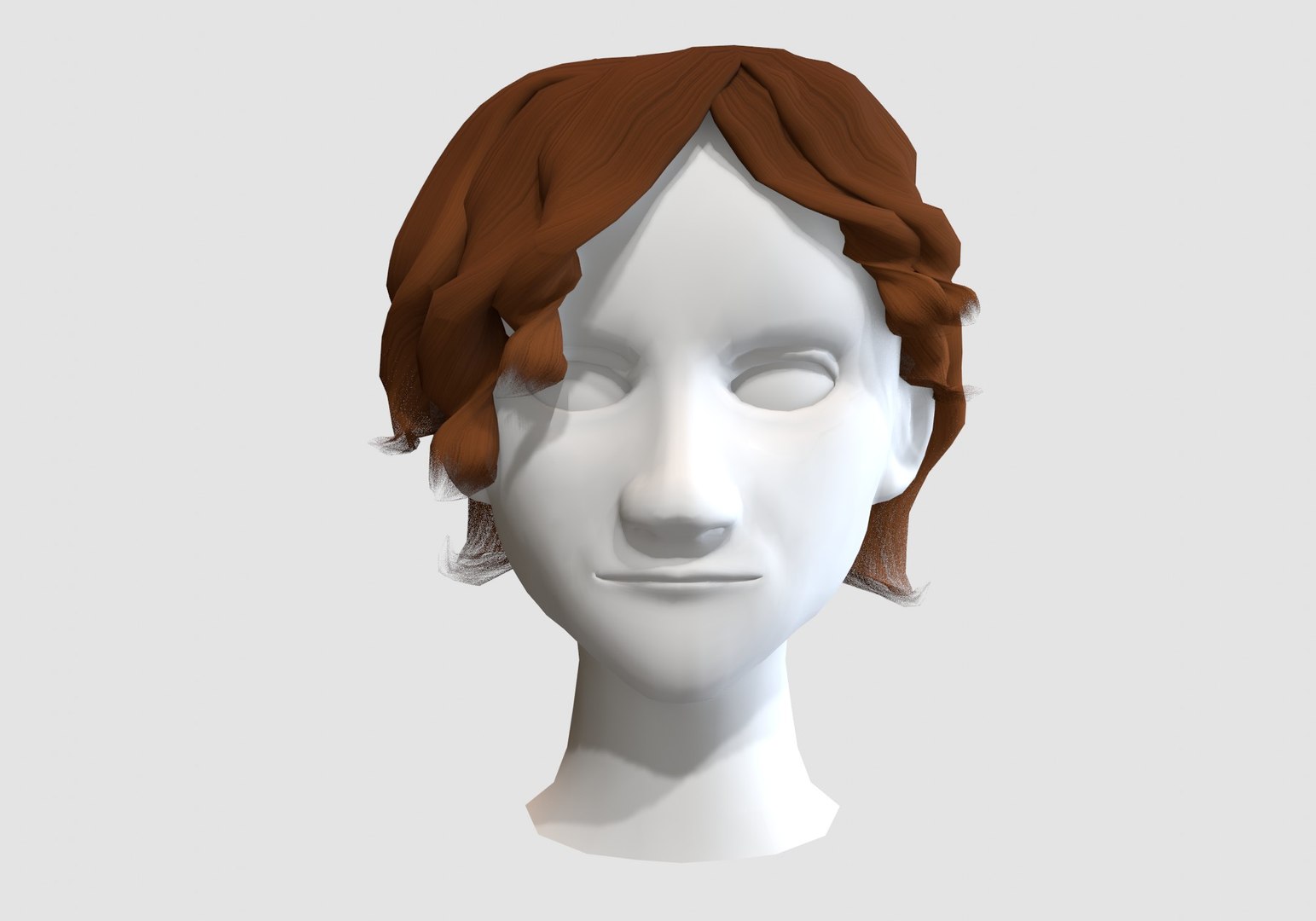 3D Wavy Red Hairstyle Model - TurboSquid 1922889