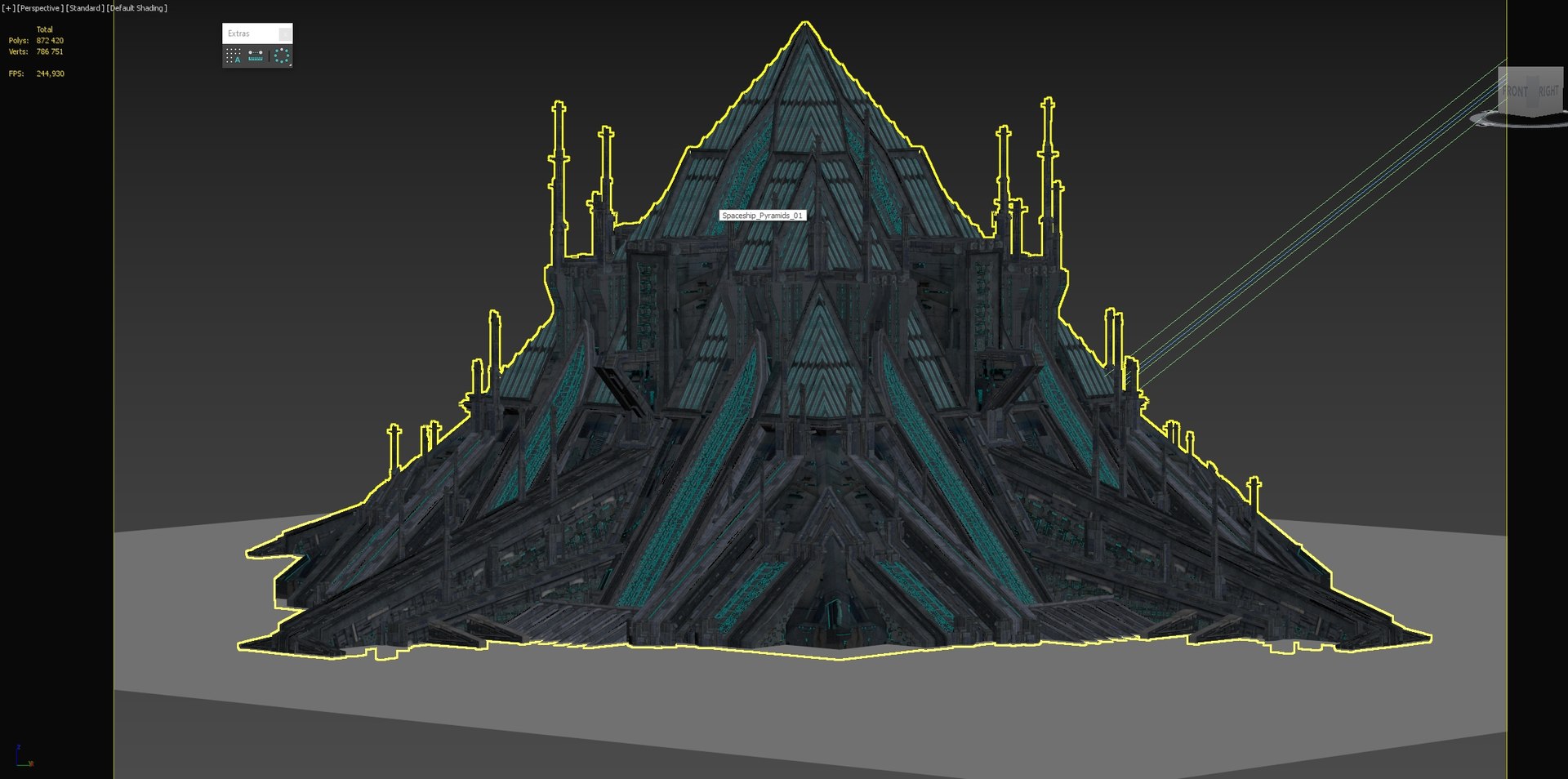 Spaceship Pyramids 3D Model - TurboSquid 1702051