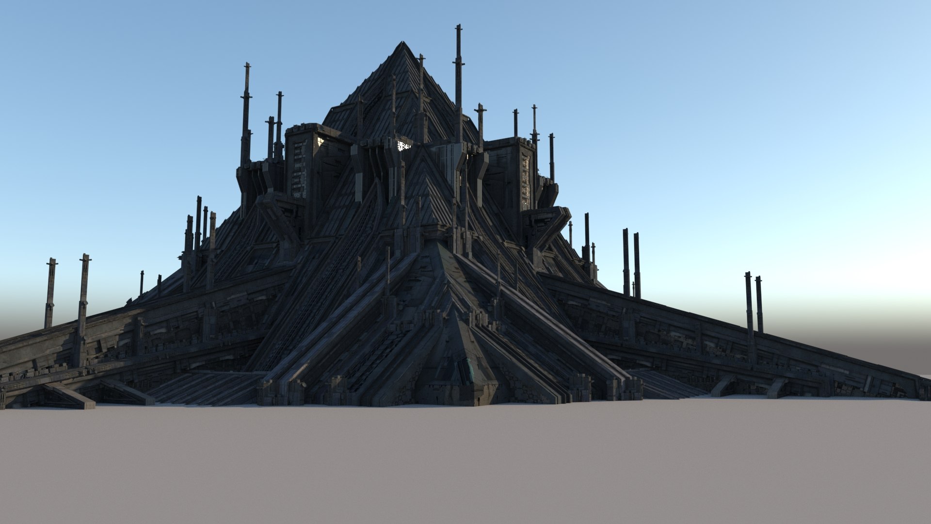 Spaceship Pyramids 3D Model - TurboSquid 1702051