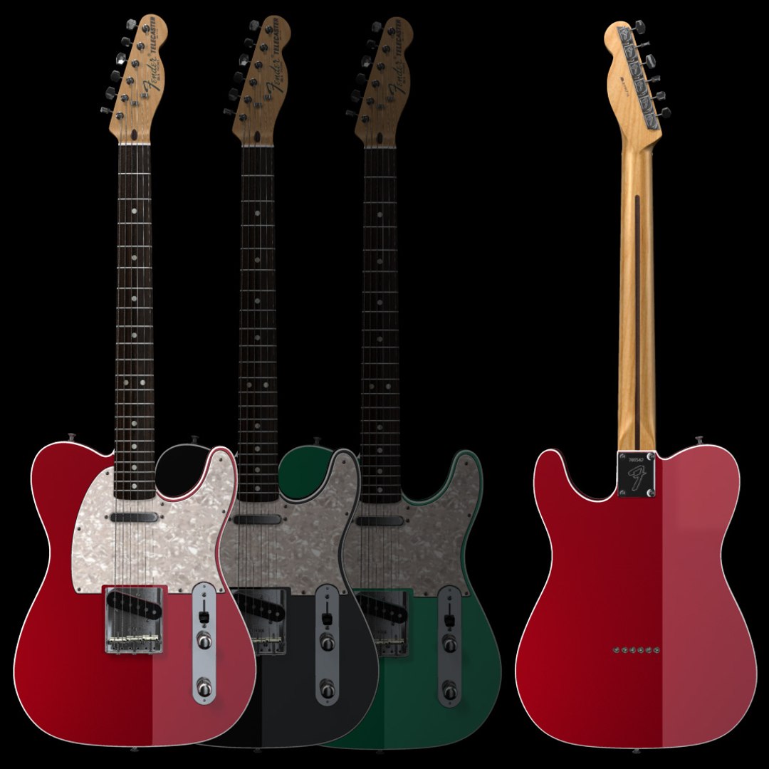 3d Model Fender Telecaster Deluxe Guitar
