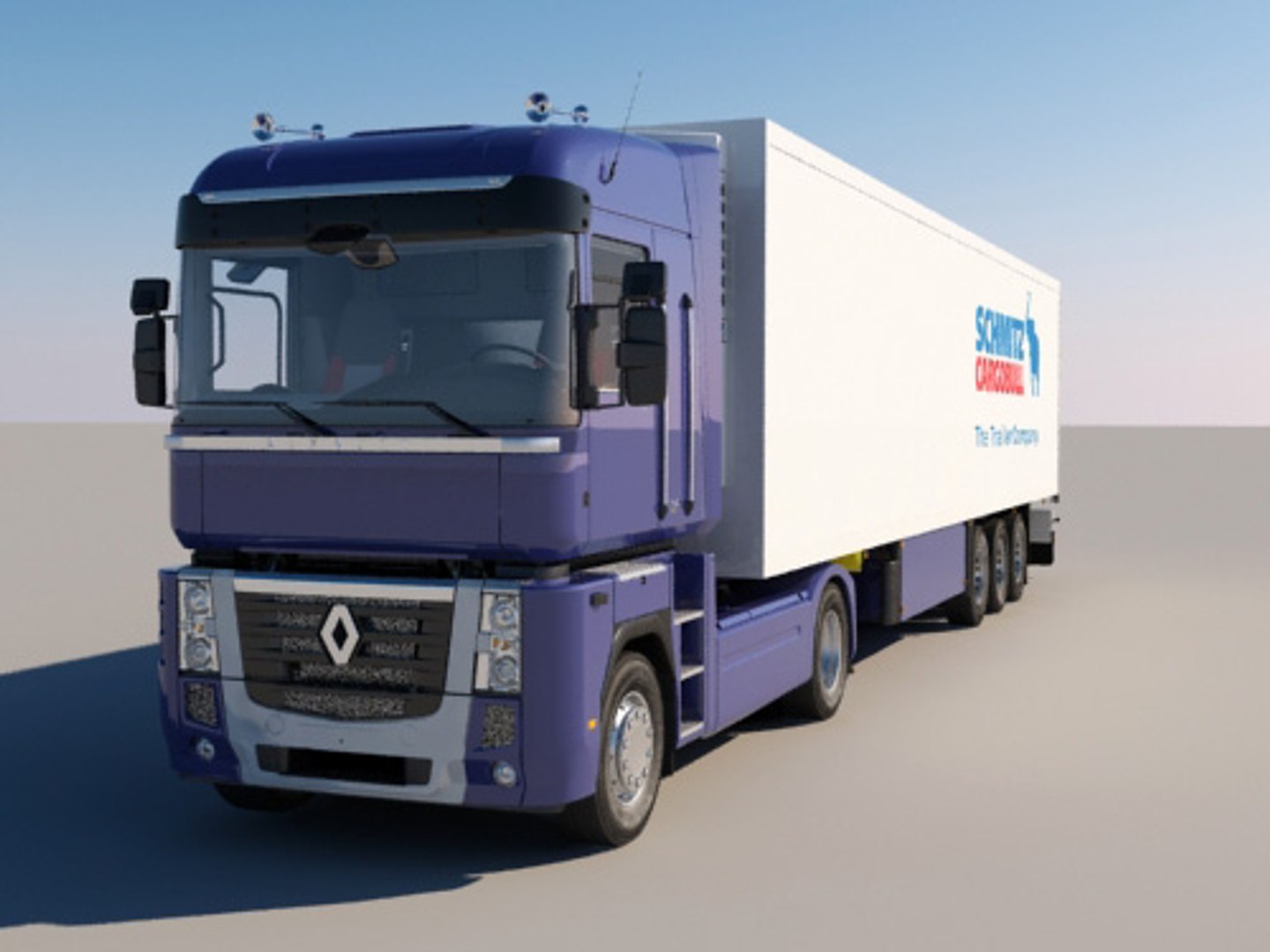 Renault Magnum Trailer 3d Model